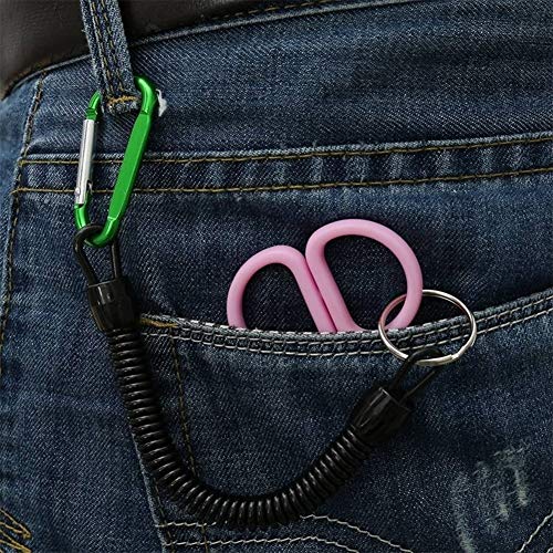 HaHawaii Fishing Lanyard, 2Pcs Retractable Fly Fishing Lanyard Buckle Cord Rope Fish Tackle Accessory - White