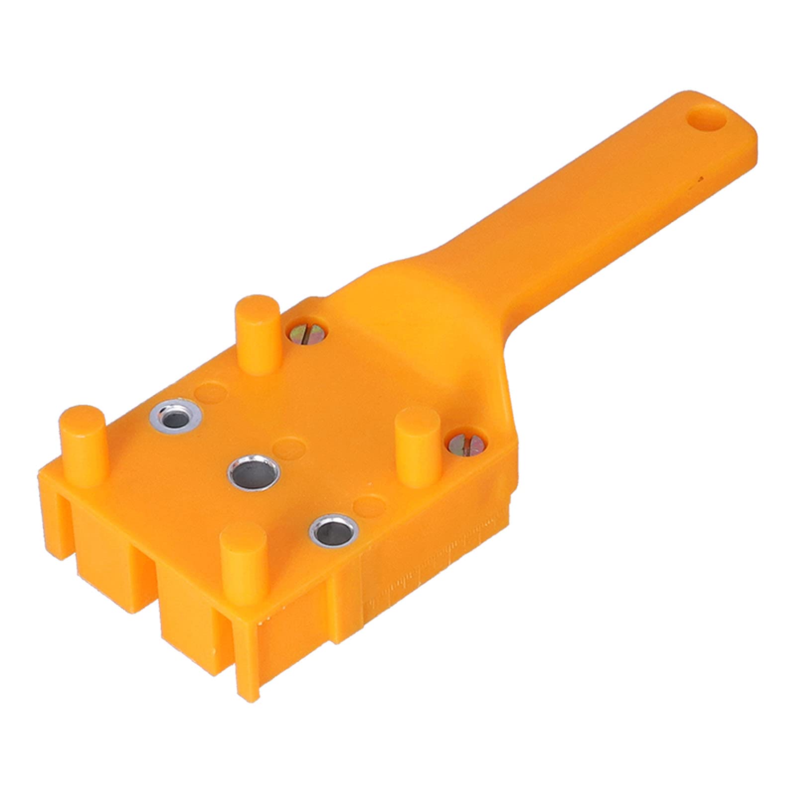 Handheld Dowel Jig Kit, 6 8 10mm Drill Wear Resistant Quick Doweling Jigs Orange ABS for Woodworking
