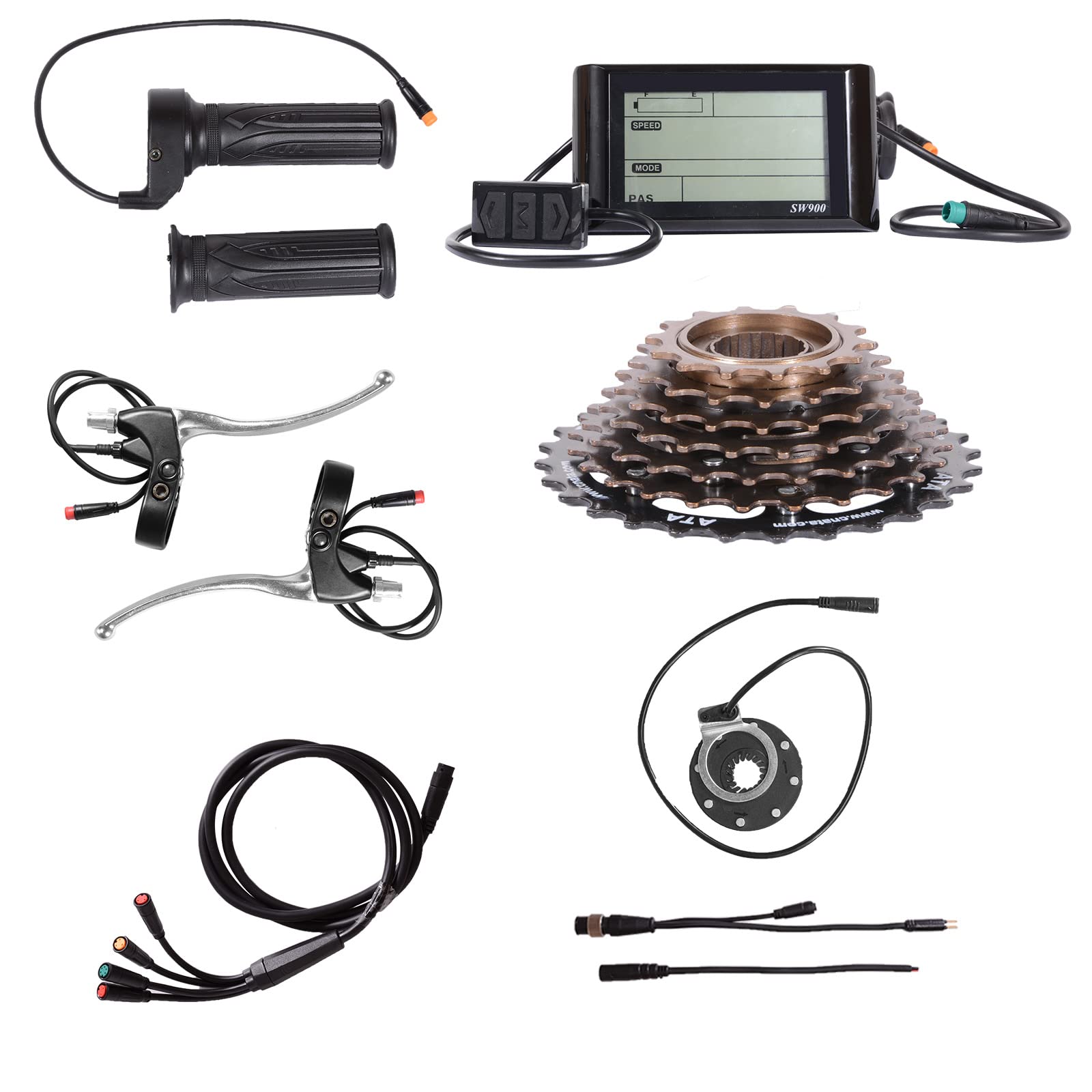 JAUOPAY Electric Bicycle Conversion Kit, 48V 1500W EBike Brushless Gearless Hub Motor, 22.5" Rear Wheel Frame for 26" x 1.95"~2.125" Tire, Build-in Dual Mode Controller Full Waterproof Kit