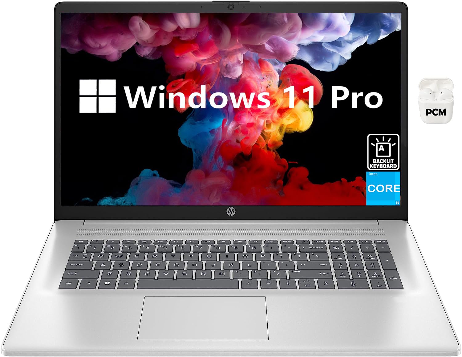 HP 17.3 Inch FHD Business Laptop, 13th Intel i5-1335U(Beat i7-1255U), 16GB RAM, 1TB SSD, Windows 11 Pro, Backlit Keyboard, Numeric Pad, HDMI, Silver, PCM