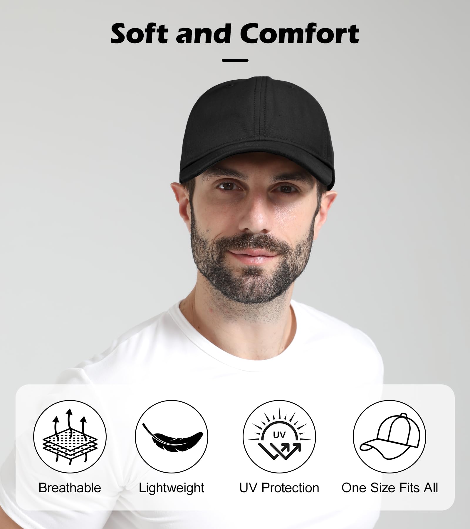 LiuSuper Plain Baseball Cap for Small Heads, XX-Small Adjustable Unisex Cotton Trucker Hat, Petite Dad Hat for Men and Women