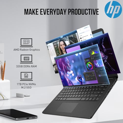 HP Newest 14" HD Touchscreen Laptop Computer, Thin Light College Students & Business Laptop PC, AMD Ryzen 3 5300U(4 Cores), 16GB RAM, 1TB SSD, Windows 11 Pro, Long Battery Life, Webcam, USB-C