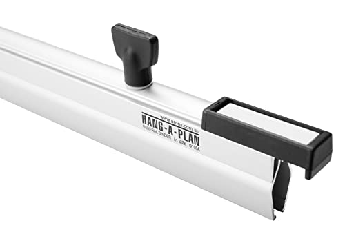 Hang-A-Plan, 24 Inches General Hanging Clamp, Silver, Holds up to 150 Plans, Single Clamp
