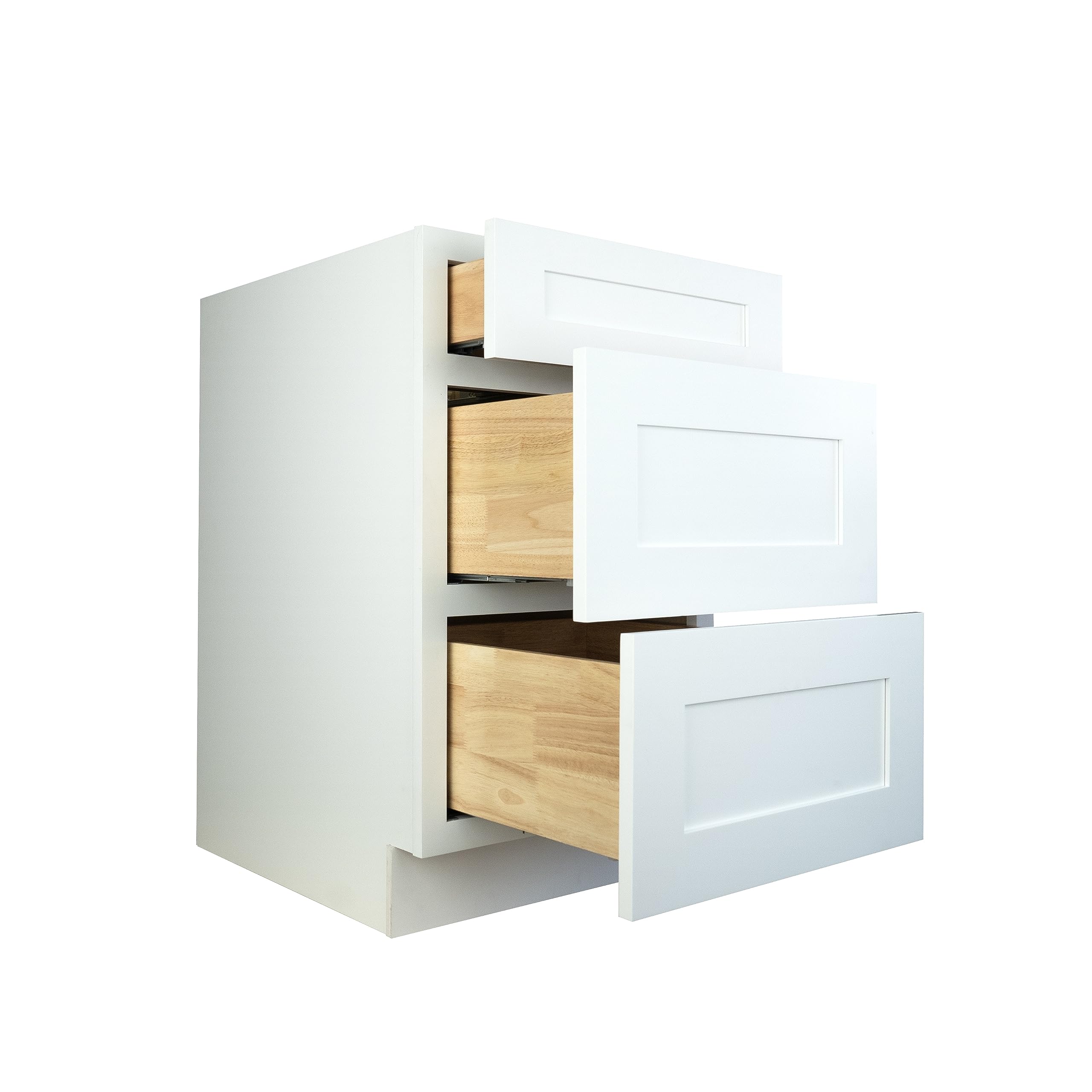 Hollywood Fabiani Design Shaker Drawer Base Kitchen Cabinet Ready to Assemble 18 in. W x 24 in. D x 34.5 in. H White