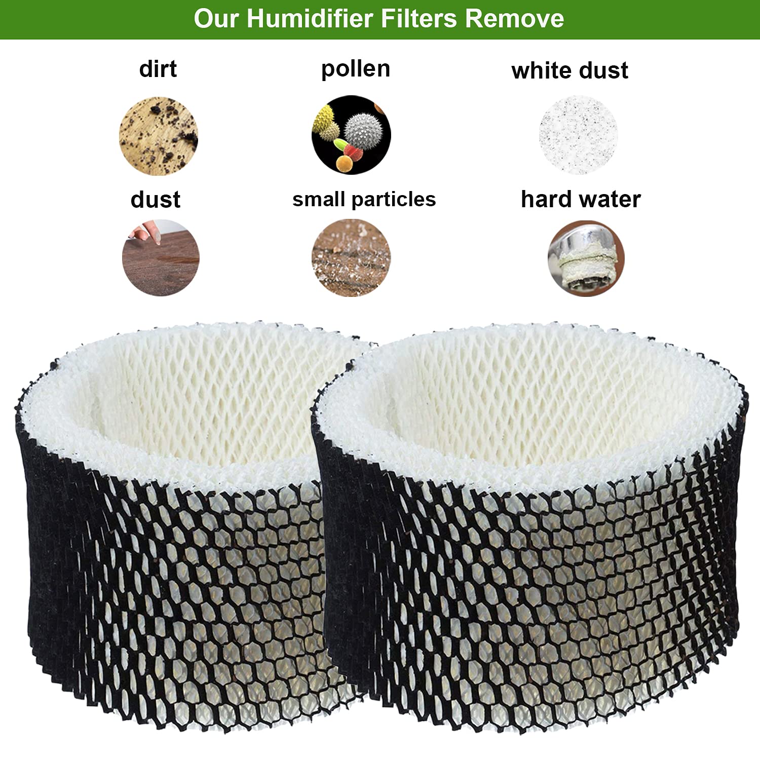 Lxiyu 4-Pack Humidifier Wicking Filter Compatible with Holmes HWF62 & HWF62CS, Filter A Replacement Parts HM1701, HM1761, HM1300,HM1100