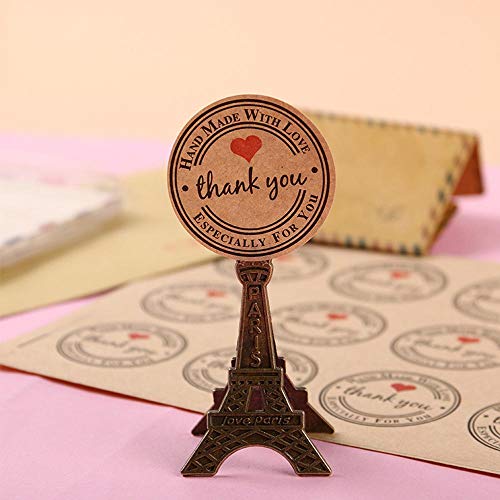 Handmade with Love Stickers 1'' Baking Stickers 1000pcs Kraft Paper Thank You Stickers Roll Handmade Stickers