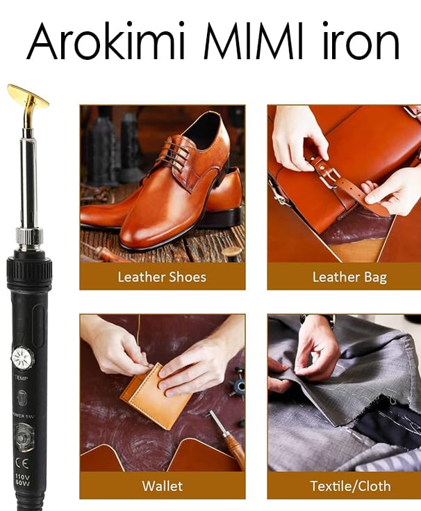 Tiny Iron,Mini Iron for Crafts 80W Mini Small Iron Patch Clothes T Shirts Shoes Clothes and Hats Portable and Easy Iron Supplies Adjustable Temperature (Black)