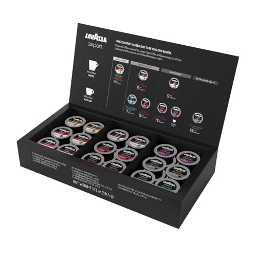 Lavazza Expert Variety Pack, Blended and Roasted in Italy, Light through Dark Roast, Full -Bodied, Sweet, Aromatic, Intense, Peristent blends, (36 Count) - Value Pack