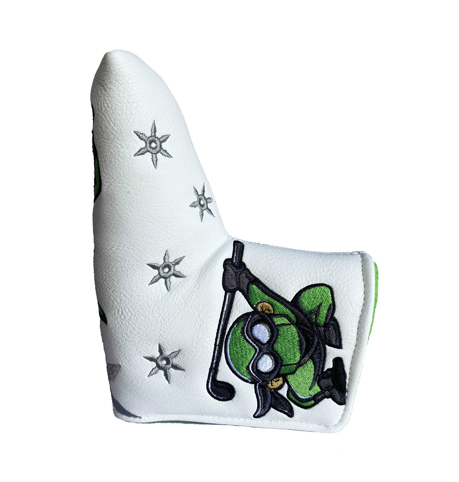 Golf Blade Putter Cover Headcover Magnetic Synthetic Leather Club Protector for Scotty Cameron Odyssey Blade Taylormade (Ninja Green)