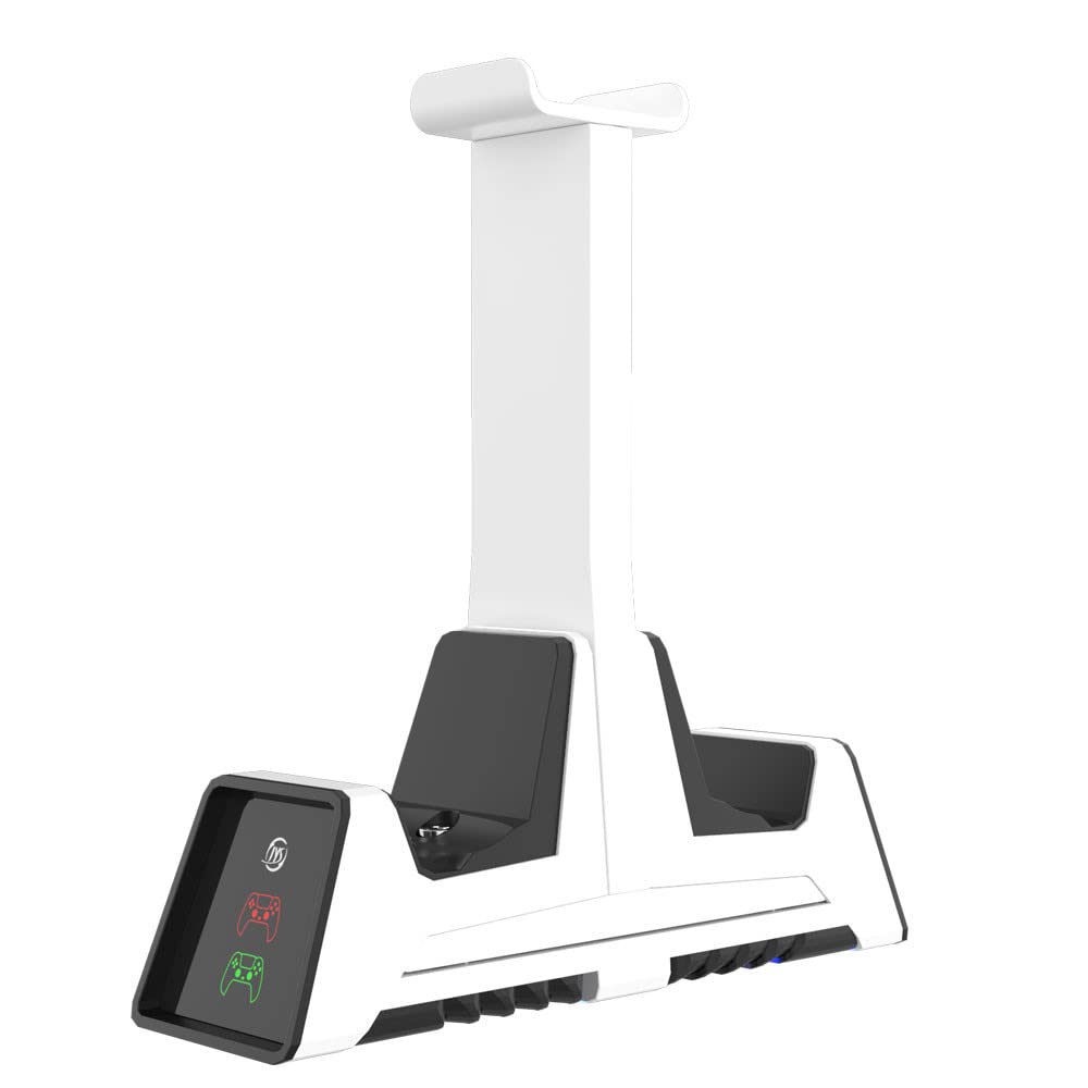JDDWIN Magnetic Dual Charger Compatible with P5/X.S.X/NSW Controller,Controller Charger with Headset Hanger.