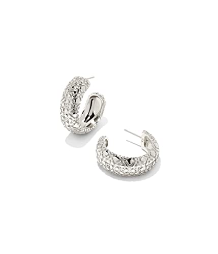 Kendra Scott Harper Small Hoop Earrings Silver One Size
