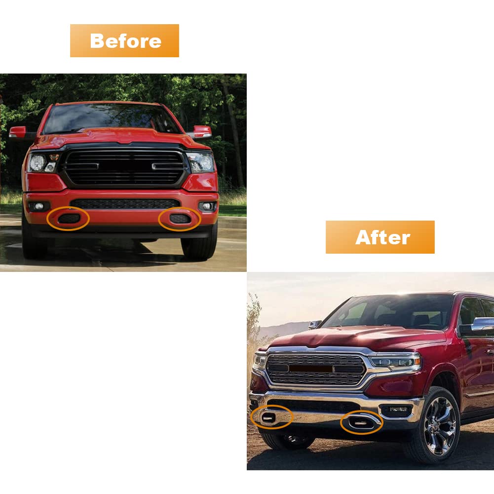 JDMON Compatible with Heavy Duty Front Tow Hook Dodge Ram 1500 2019 2020 2021 Left and Right Side with Hardware Replace 68288777AA 68288776AA Silver Forging Process