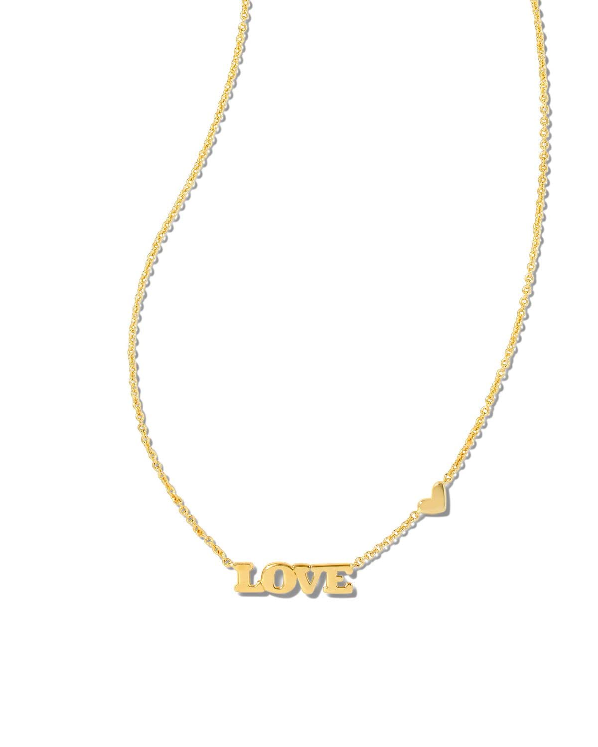 Kendra Scott Love Pendant Necklace, Fashion Jewelry for Women, 14k Gold-Plated