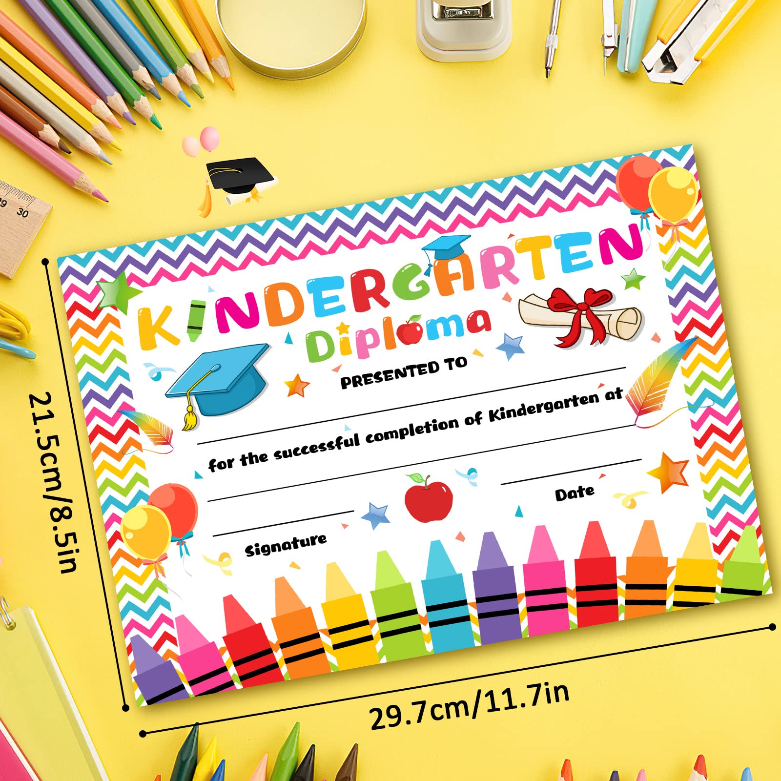 LEIFEOSH 2024 Kindergarten Graduation Stole Graduation Sash with Diploma Certificate for Kindergarten Graduate