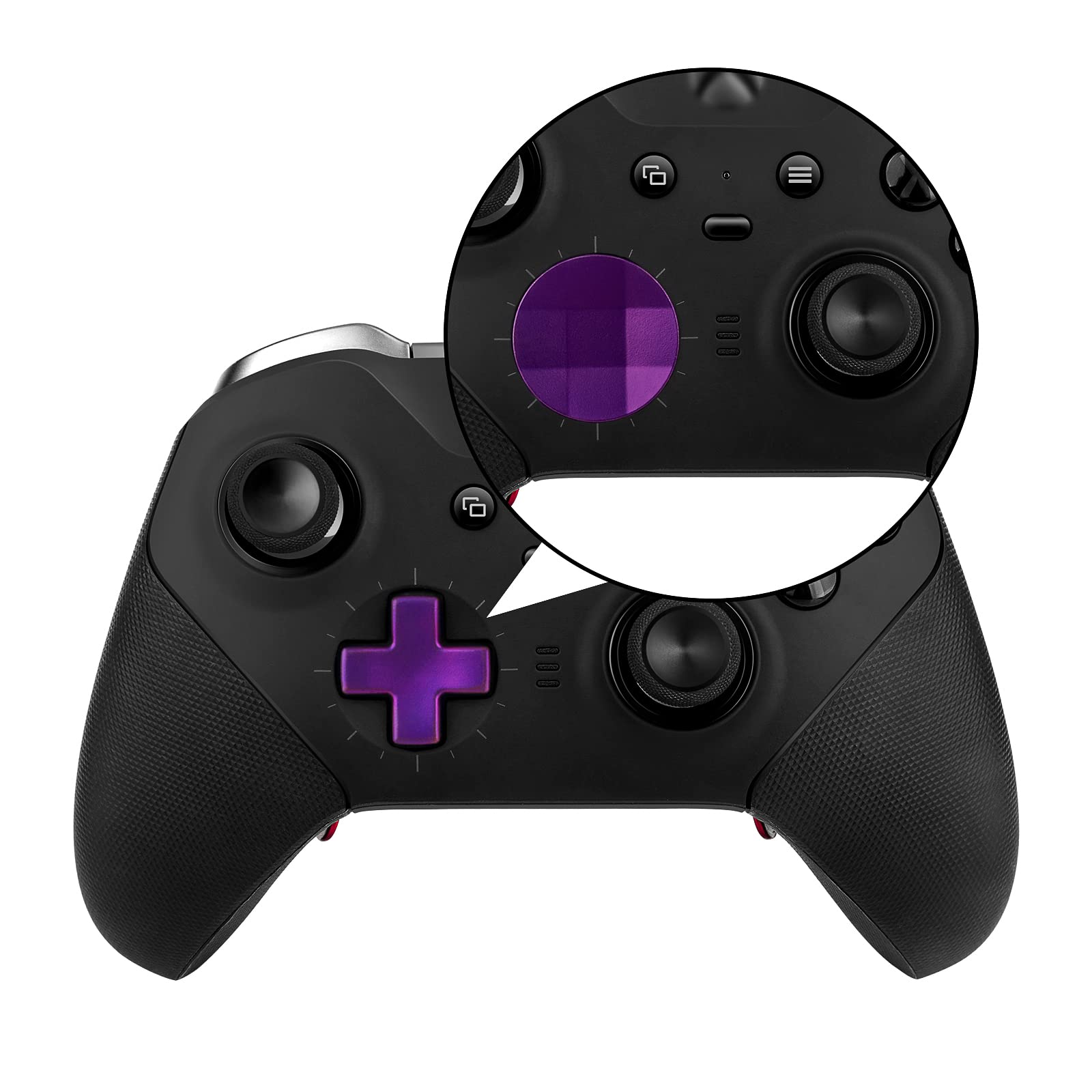 Paddles and D-Pads for Xbox Elite Controller, Metal Stainless Steel Replacement Part for Xbox One Elite Controller Series 2(Purple)