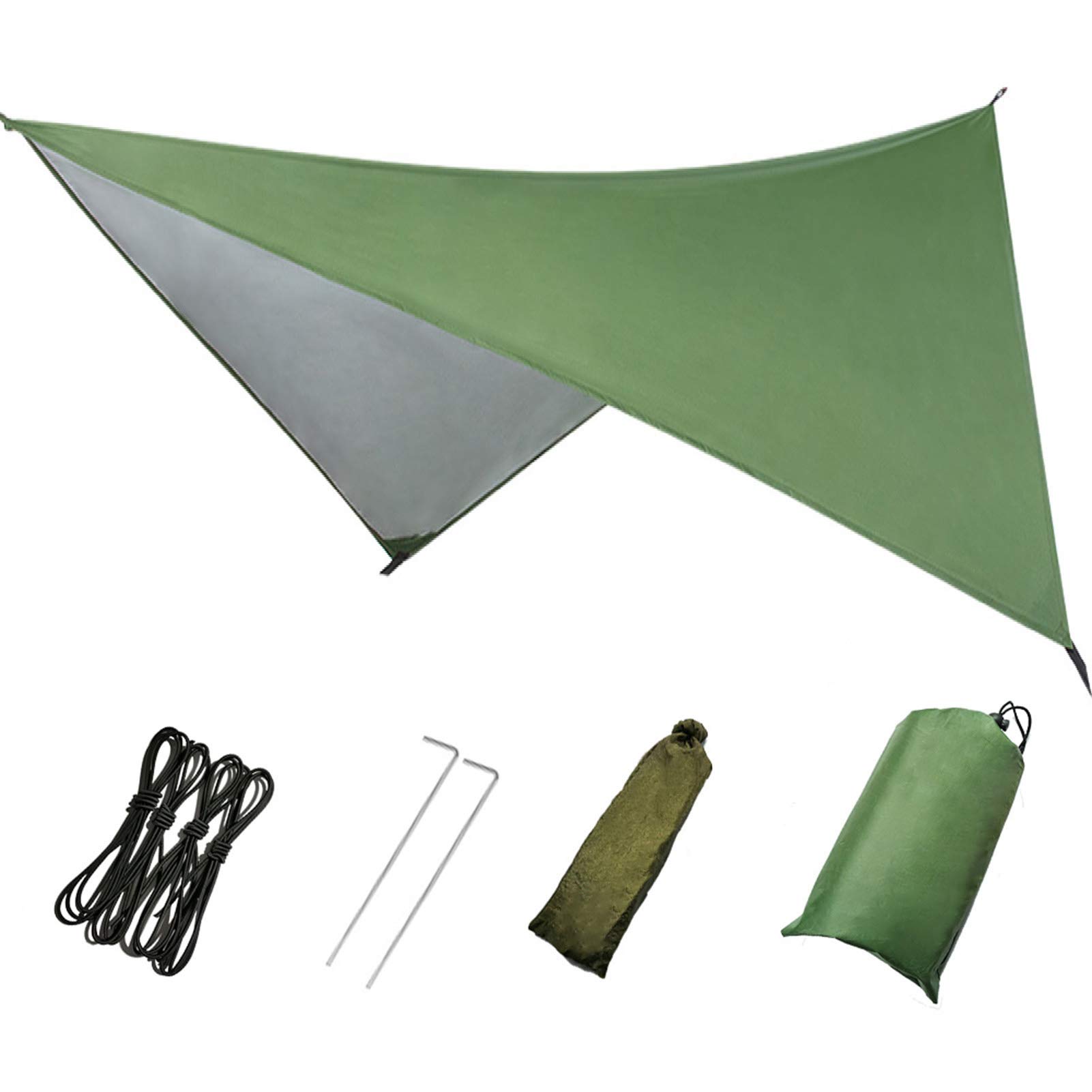 Hammock Rain Fly,Camping Tarp Waterproof,Camping Essentials,Moistureproof Picnic Mat,Camping Tent Footprints with Drawstring Carrying Bag-Light Weight-Essential Survival Gear,Shading,Beach,91" x 83"