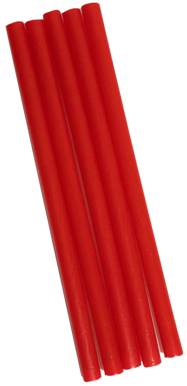 Made in USA Pack of 250 Unwrapped BPA-Free Plastic Smoothie & Boba Drinking Straws (Red - 8.5" X 0.50")