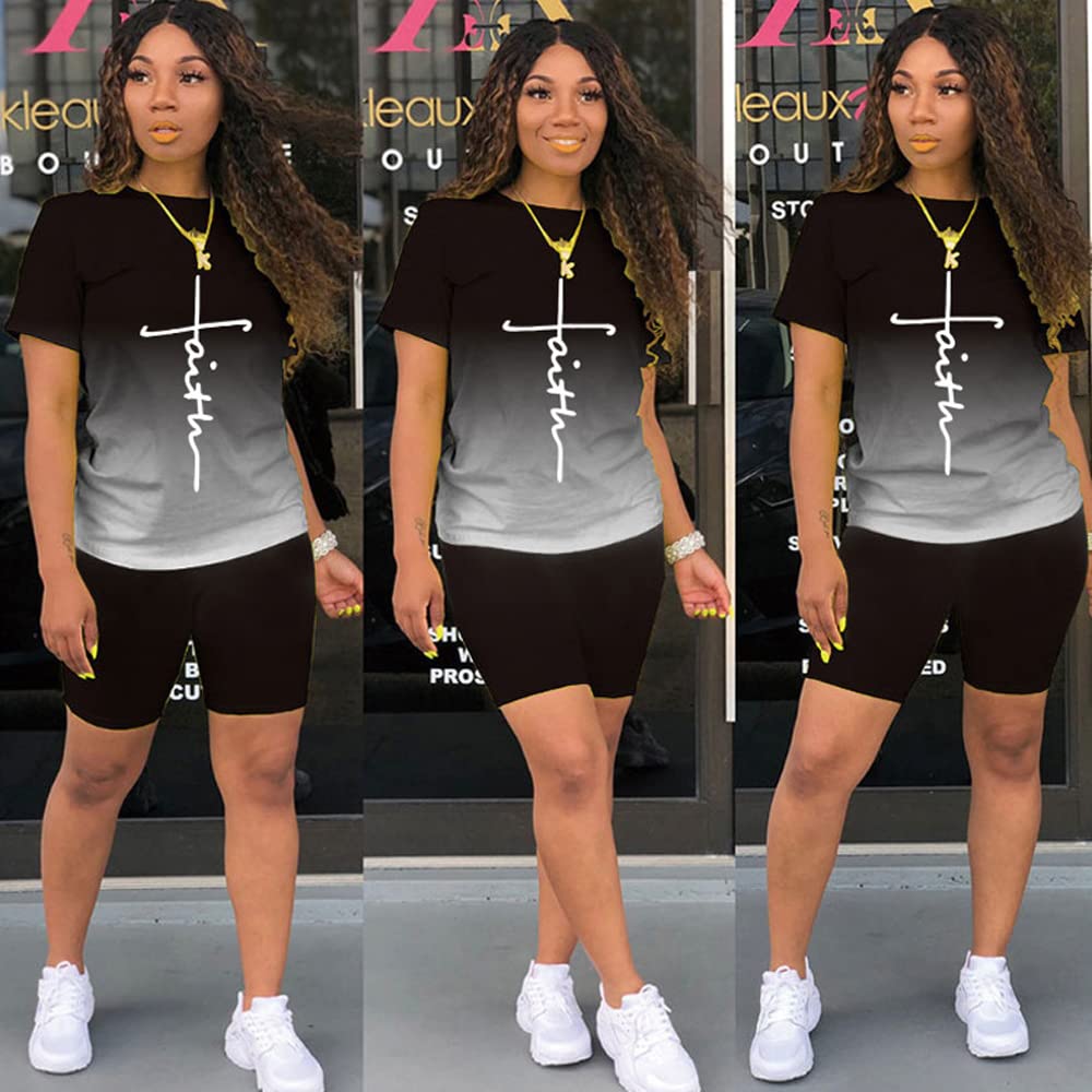LaPhyran Two Piece Outfits for Women Casual Sets Pullover Long Sleeve Loose-Fit T Shirts Bodycon Solid Pants Tracksuits Fall Yoga Black XXL