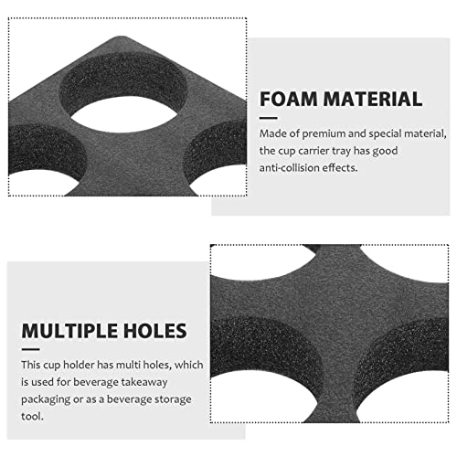 Happyyami Foam Drink Holder Takeout Packing Supply Disposable Coffee Tray Cup Takeout Carrier Takeout Holder Coffee Carrier Coffee Cup Holders Cold Drinks Holder Trays Outdoor Bottle Rack