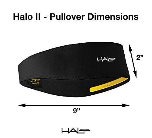 Halo Headband AIR Series - Black - Halo II - Pullover Headband-Patented Lightweight, Absorbent Moisture Wicking Headband - Channels Sweat Away from Your Eyes and Face, One Size