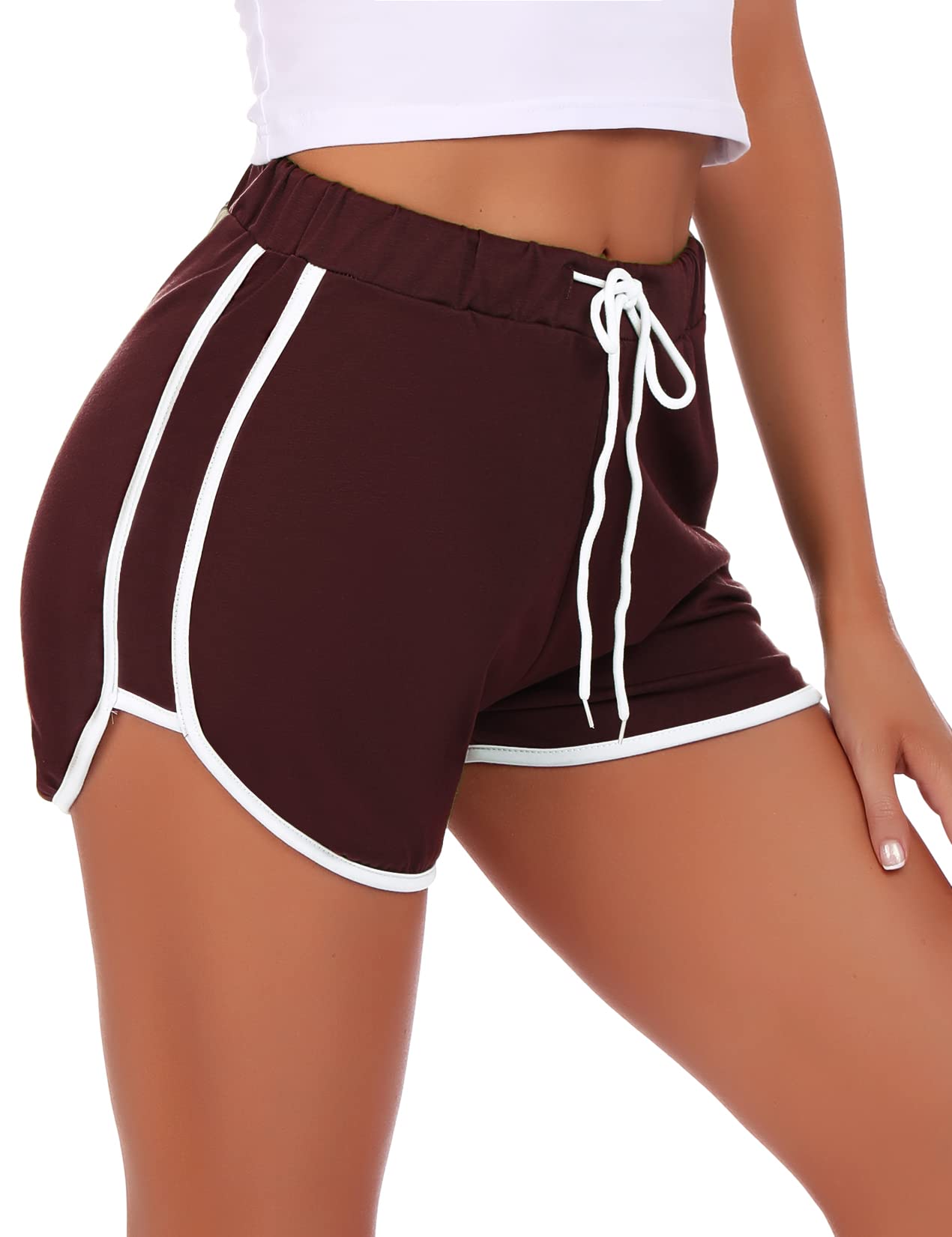 hpoaf Women's Athletic Shorts Cotton Yoga Short Pants Summer Casual Active Lounge Shorts