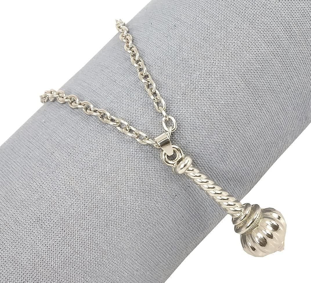 Imagine Stores Mart Stainless Steel Hanuman Gada Pendant Locket With Black Rope For Men And Women