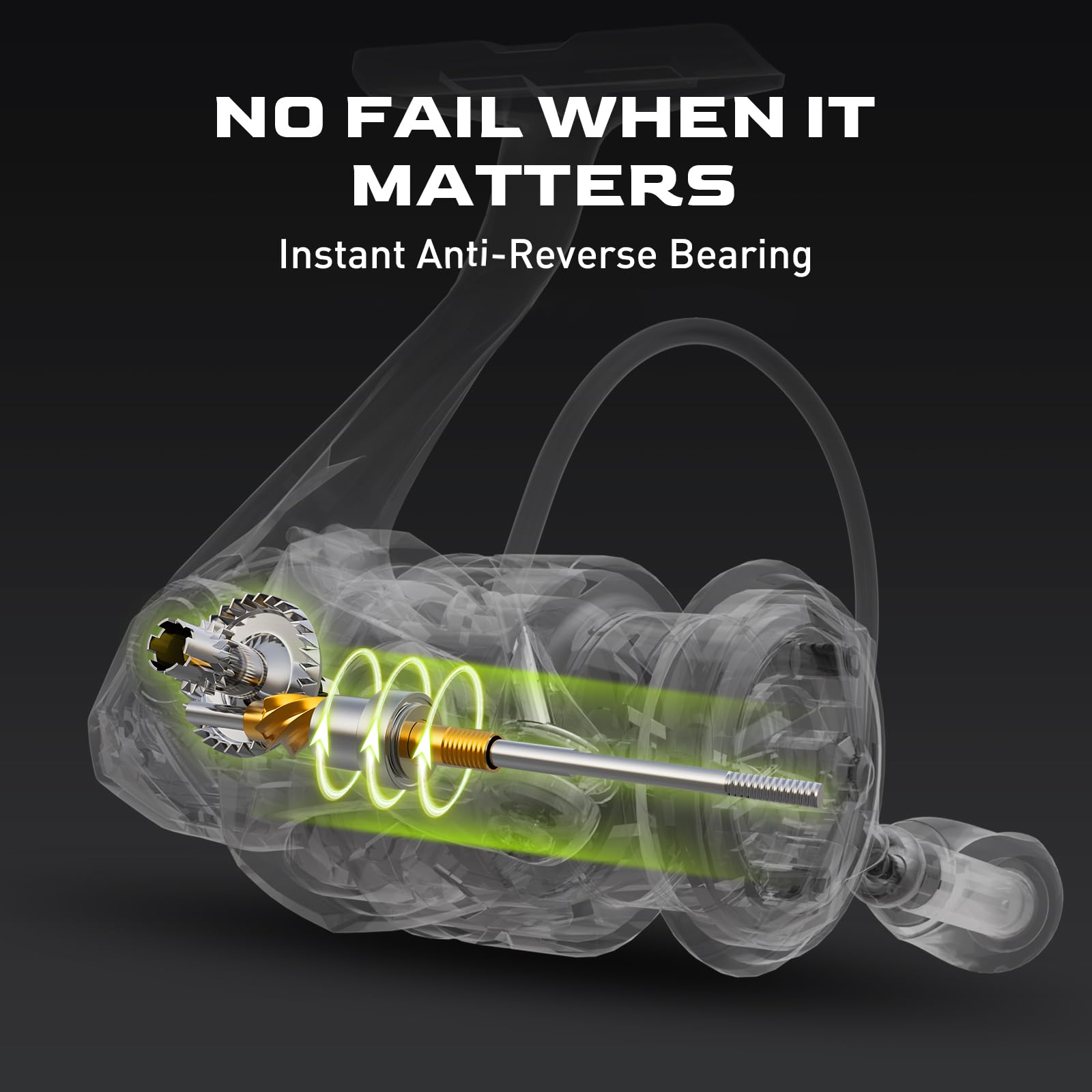 HANDING M1 Spinning Reel, Freshwater Fishing Reels Spinning, 9+1 Ball Bearings, 26.5LBs Max Drag, 5.2:1 Gear Ratio, Graphite Frame, CNC Aluminum Spool, 500 to 5000 Series, Handle Interchangeable