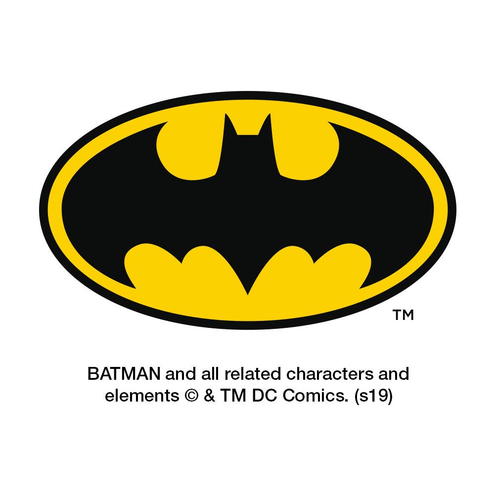GRAPHICS & MORE Batman Classic Bat Shield Logo Novelty Suede Leather Metal Bracelet