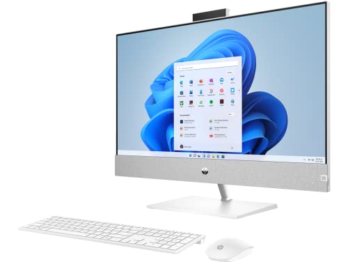 HP Pavilion 27 All-in-One Desktop 6TB (4TB SSD + 2TB HD) 64GB RAM Win 11 PRO (Intel Core 13th Gen i9-13900K CPU Turbo Boost to 5.80GHz, 4 TB SSD + 2 TB HD, 64 GB RAM, 27-inch FullHD) PC Computer