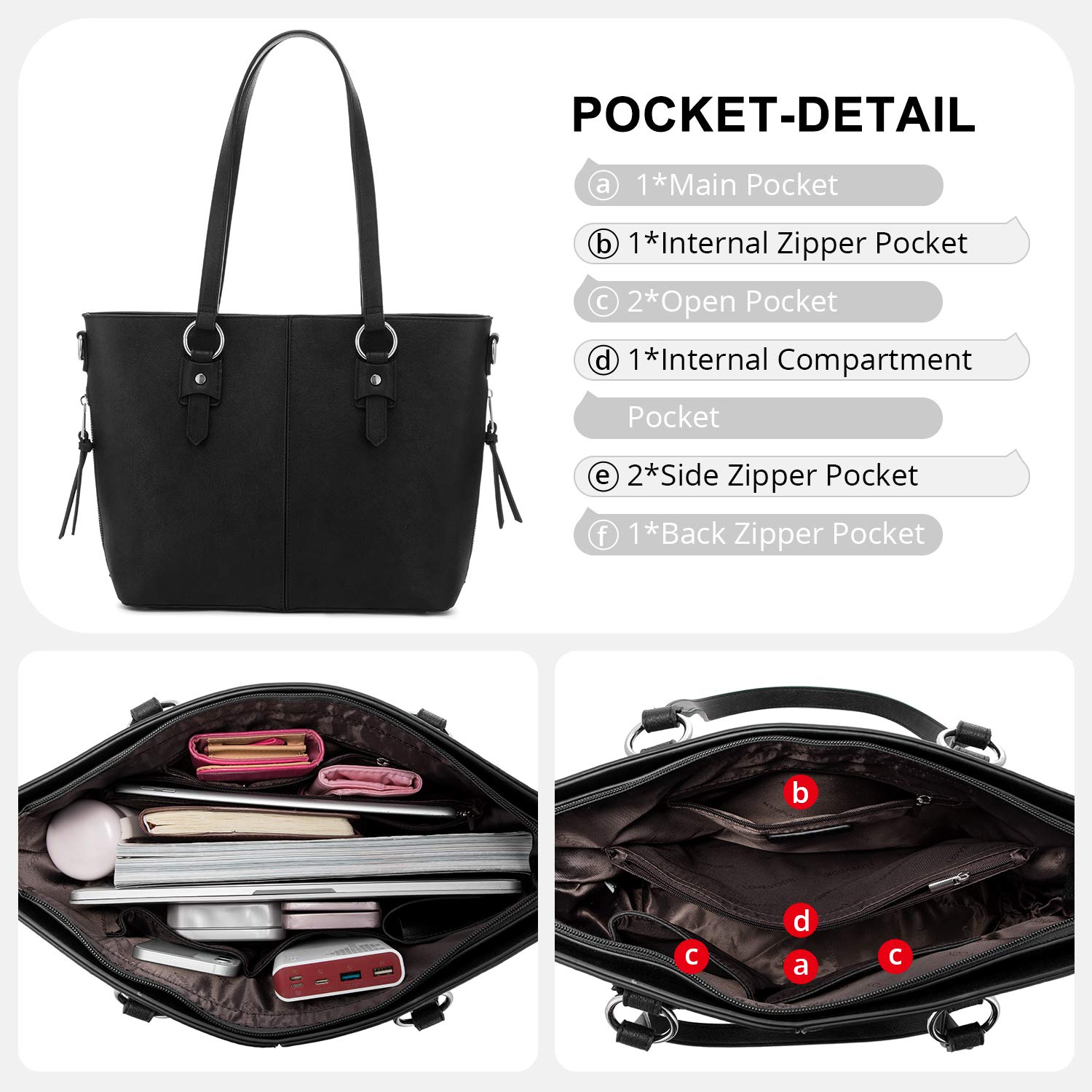 Handbags for Women Shoulder Bags Tote Satchel Hobo 2pcs Purse Set