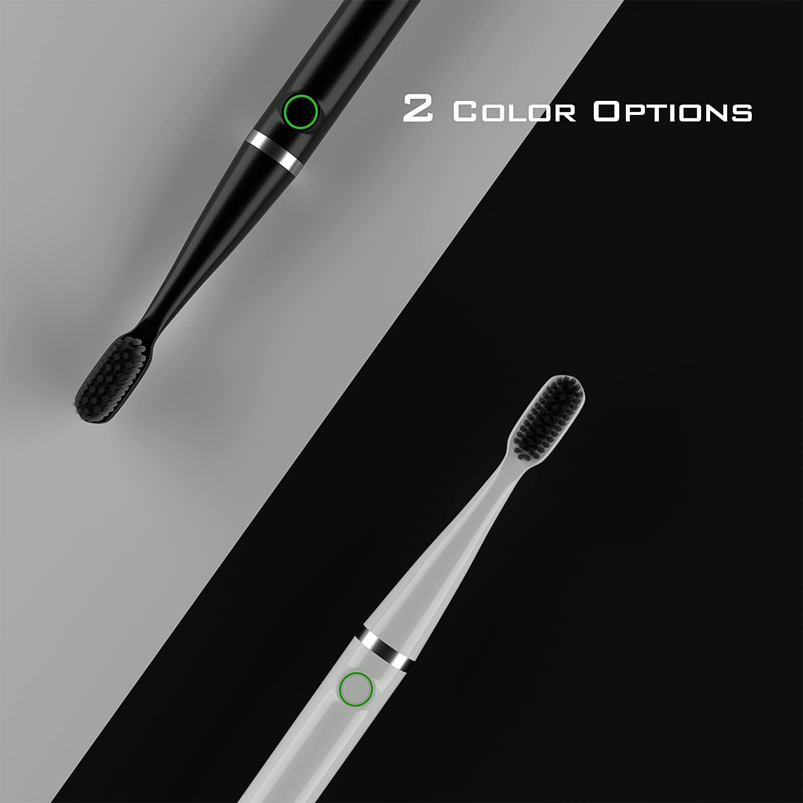 Loafar Sonic Electric Toothbrush with 6 Brush Heads,DC Rechargeable Electronic Toothbrush for Adults, Travel Toothbrush, IPX7 Waterproof, 2 Mins Timer (Black)