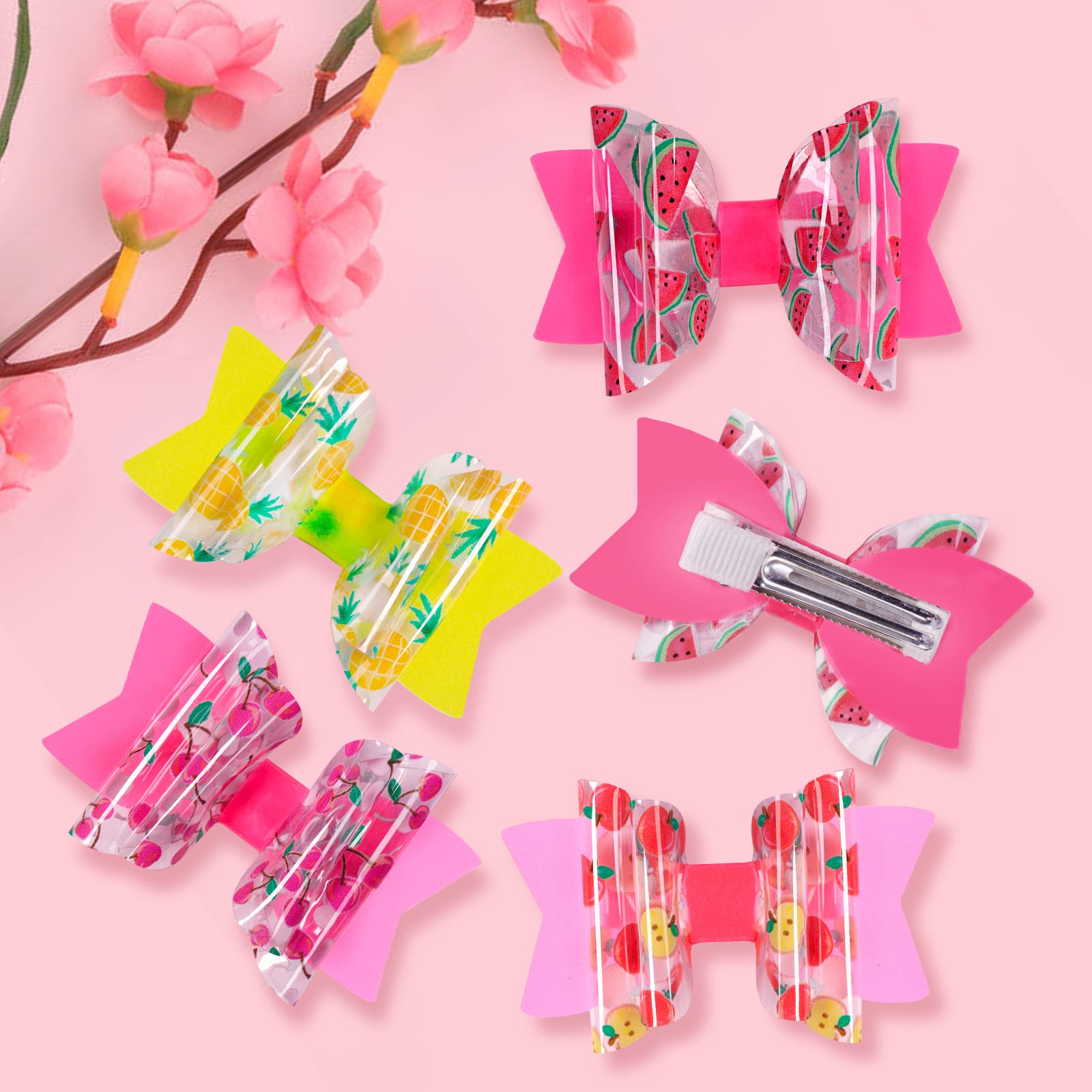 Jelly Waterproof Hair Clips - Solid Transparent Pool Hair Bows for Girls, Teens, Students, and Children (Purple Blue)