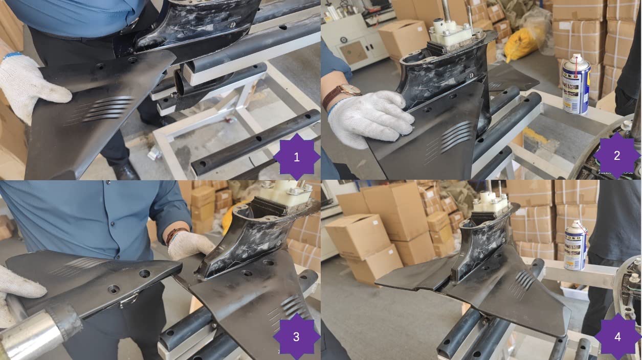 HS001 Dorsal-Fin Style Hydrofoil Stabilizer For outboard Motors Drive 5-150hp With Durable UV-Resistant Molded Black Plastic Material wings and SS316 Bolts ;