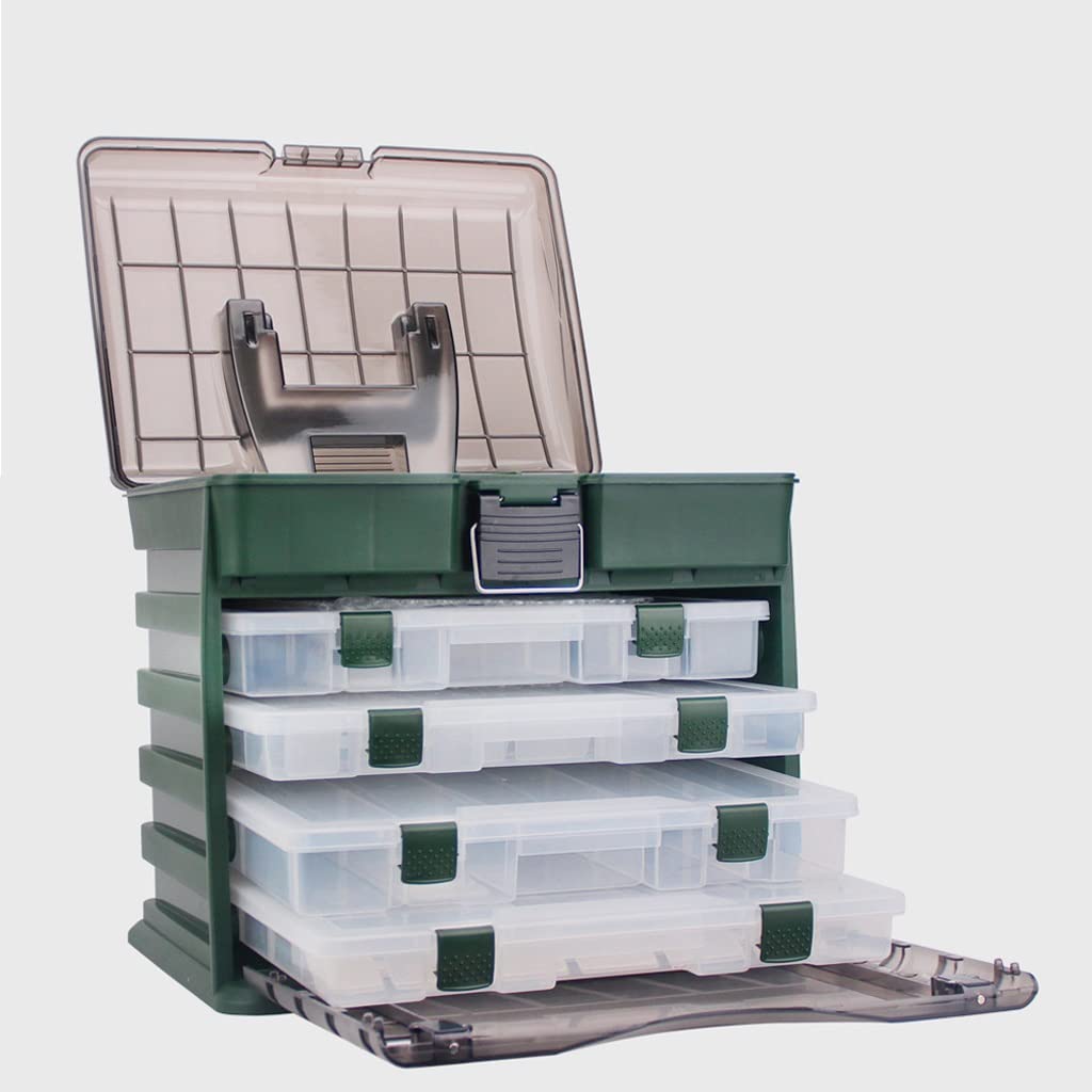 JKUYWX Portable Sea Fishing Bait Box Multi-Layer Fish Lures Organizer Box Durable Lure Storage Case 5 Layers Plastic Case Organizer New