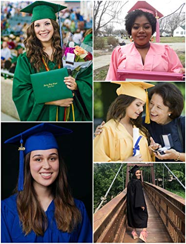 GraduatePro Matte Graduation Cap with 2024 Tassel for Adults High School and Bachelor Master Black