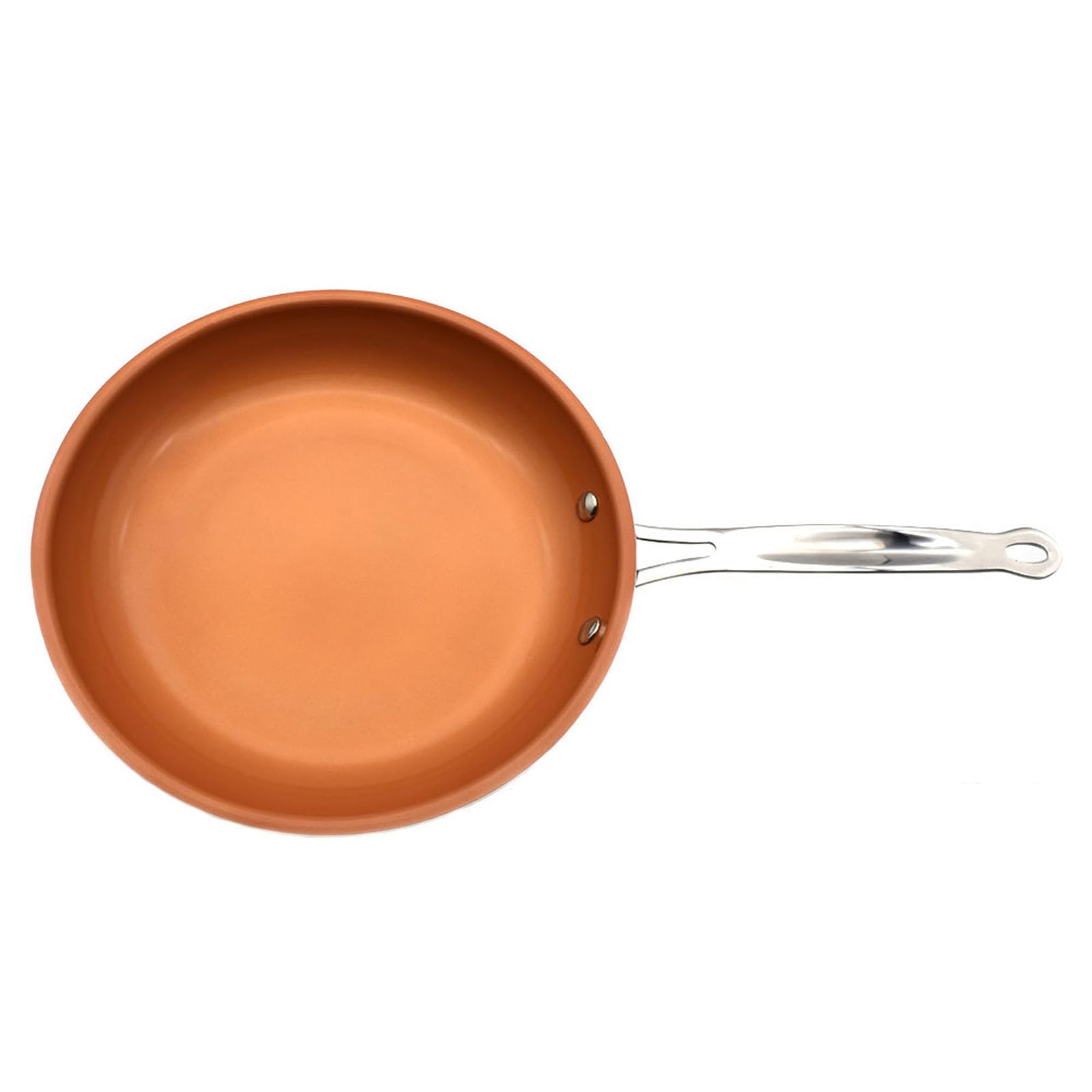 Nonstick Copper Frying Pan, Chef Skillet with Ceramic Coating, Oven Dishwasher Safe, Induction Skillet for All Stoves, PFOA Free,Brass,10 inch