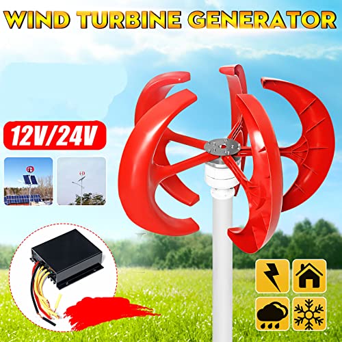 HENGJINGTR 3000W High Efficiency Wind Turbine Generator with Wind MPPT Controller 12V /24V Household Small Vertical Lantern Wind Generator for Hybrid Wind Solar System,12v