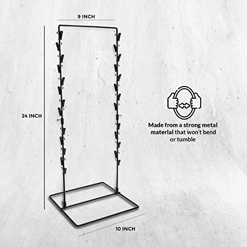 UTILE Countertop Snack Rack Display– Multi-Purpose Counter Stand Organizer for Retail, Stores, Parties, Candy Display and Holder and Chip Display Rack (Matte Black, 24’’ Tall x 9’’ Wide)