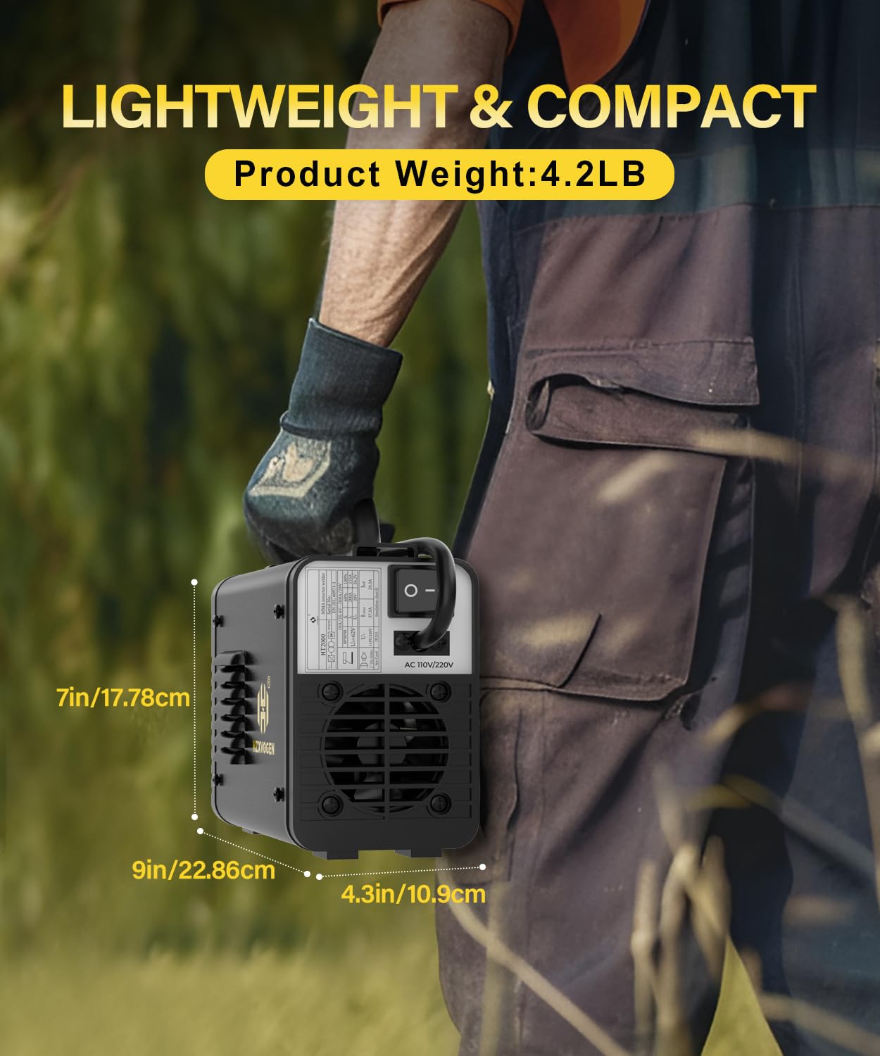 HZXVOGEN 140A Stick Welder, 110/220V ARC MMA Lift TIG Welding Machine with Hot Start Arc force Anti-Stick IGBT Portable Mini Welder Machine with Electrode Holder Cable Clamp