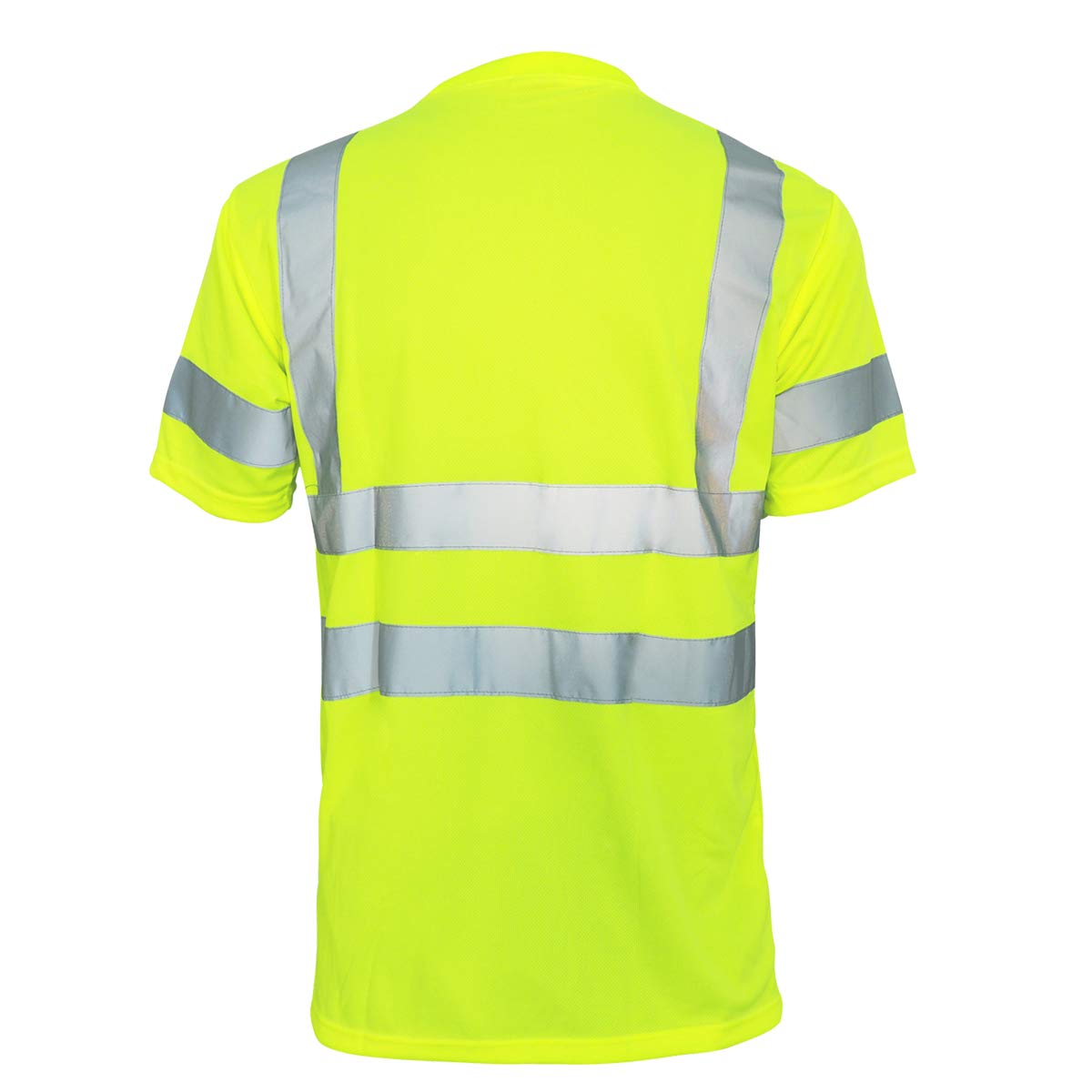L&M Hi Vis T Shirt ANSI Class 3 Reflective Safety Lime Short Sleeve HIGH Visibility (XL)