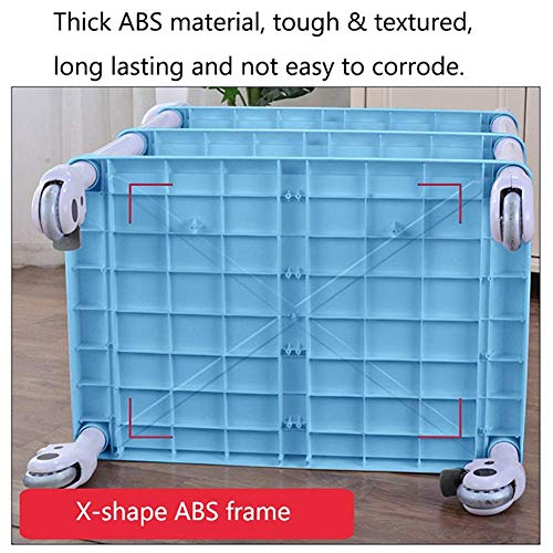 OMOONS Storage Hand Trucks,Kitchen Movable Trolleys, Portable with Drawers Dirt Bucketbeauty Salon Rolling Trolley on Wheel,220-330Lbs Load Capacity/Green/54 * 37 * 98Cm