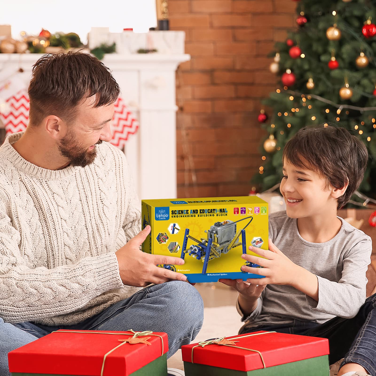 Lehoo Castle Educational Building Sets STEM Learning Kit, 12 in 1 DIY Engineering Toy, 352 PCS Construction Toy, Robot Building Blocks Toy Gift for Boys Girls Age 6 7 8 9 10 11 12+ Years Old