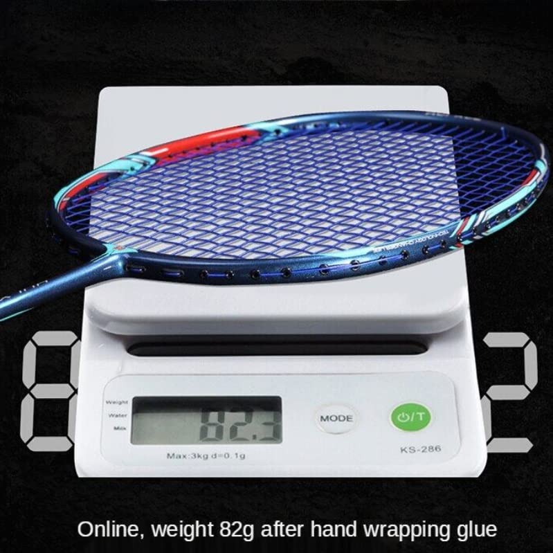 JHHDP Full Carbon Badminton Racket with Free String Ultralight Strung