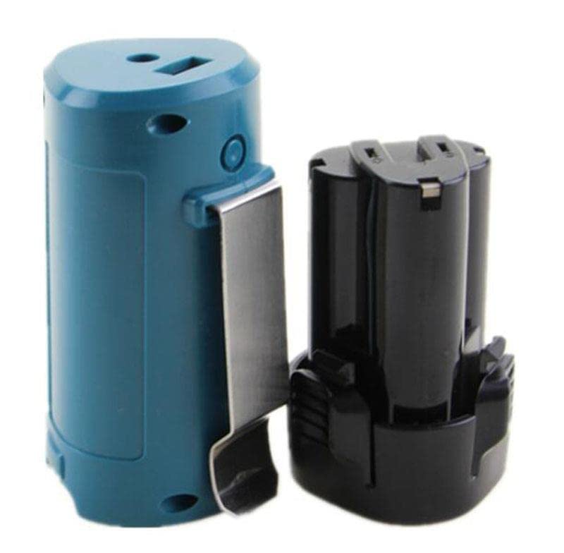 Lithium-ion battery adapter holster for Makita, Bosch, Milwaukee 10.8V 12V USB device charging 5V 2A DC output 12V 1A connector charger (for Makita)