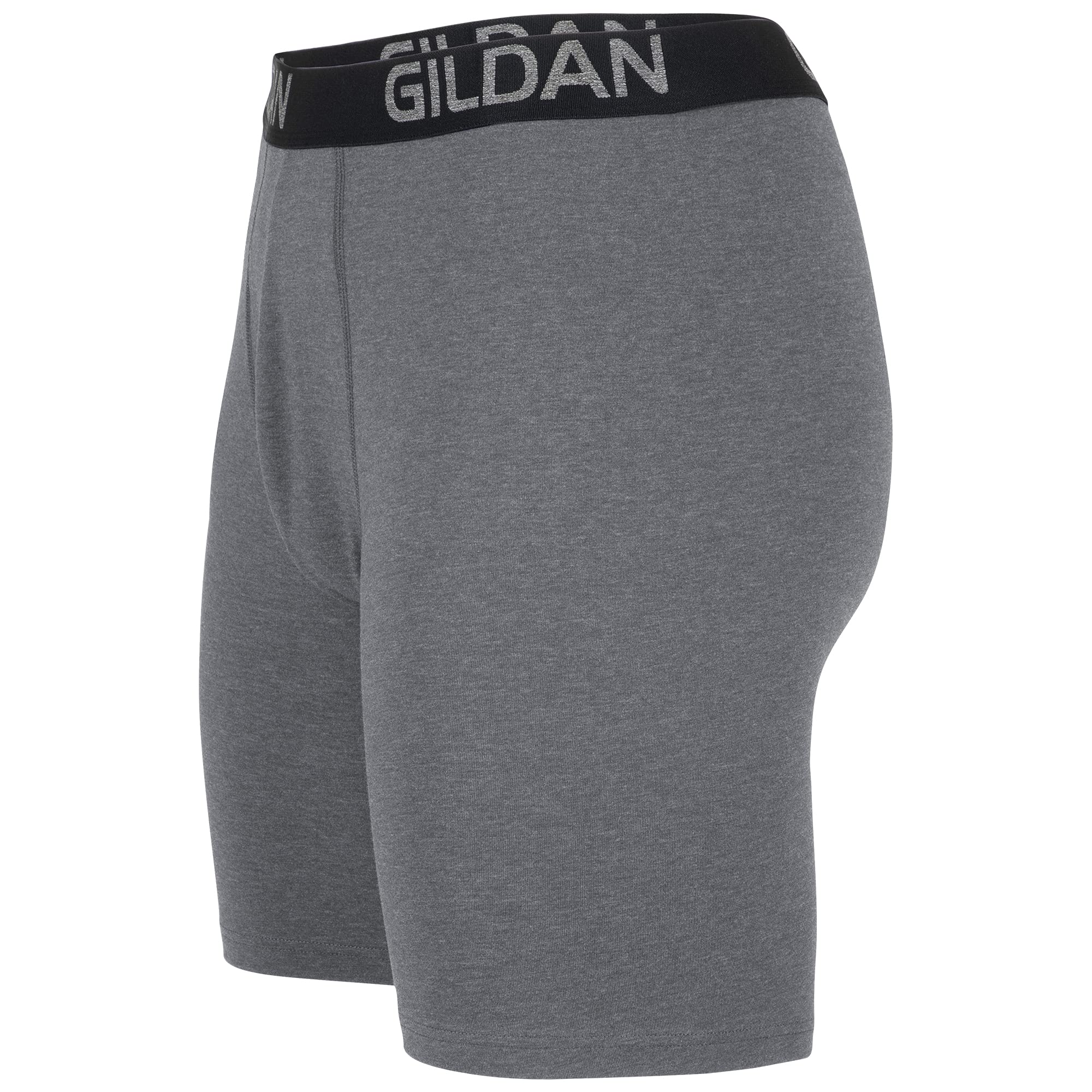 Gildan Men's Underwear Cotton Stretch Boxer Briefs, Multipack, Black Soot/Heather Dark Grey/Green Midnight (4-Pack), X-Large
