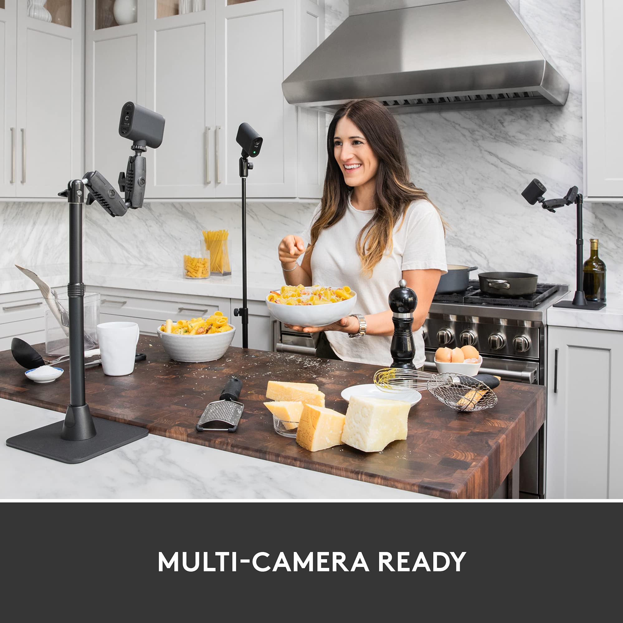 Logitech Mevo Start 3-Pack Wireless Live Streaming Cameras, for Multi-Camera HD Video,App Control and Stream via Smartphone or Wi-Fi & Power Adapter