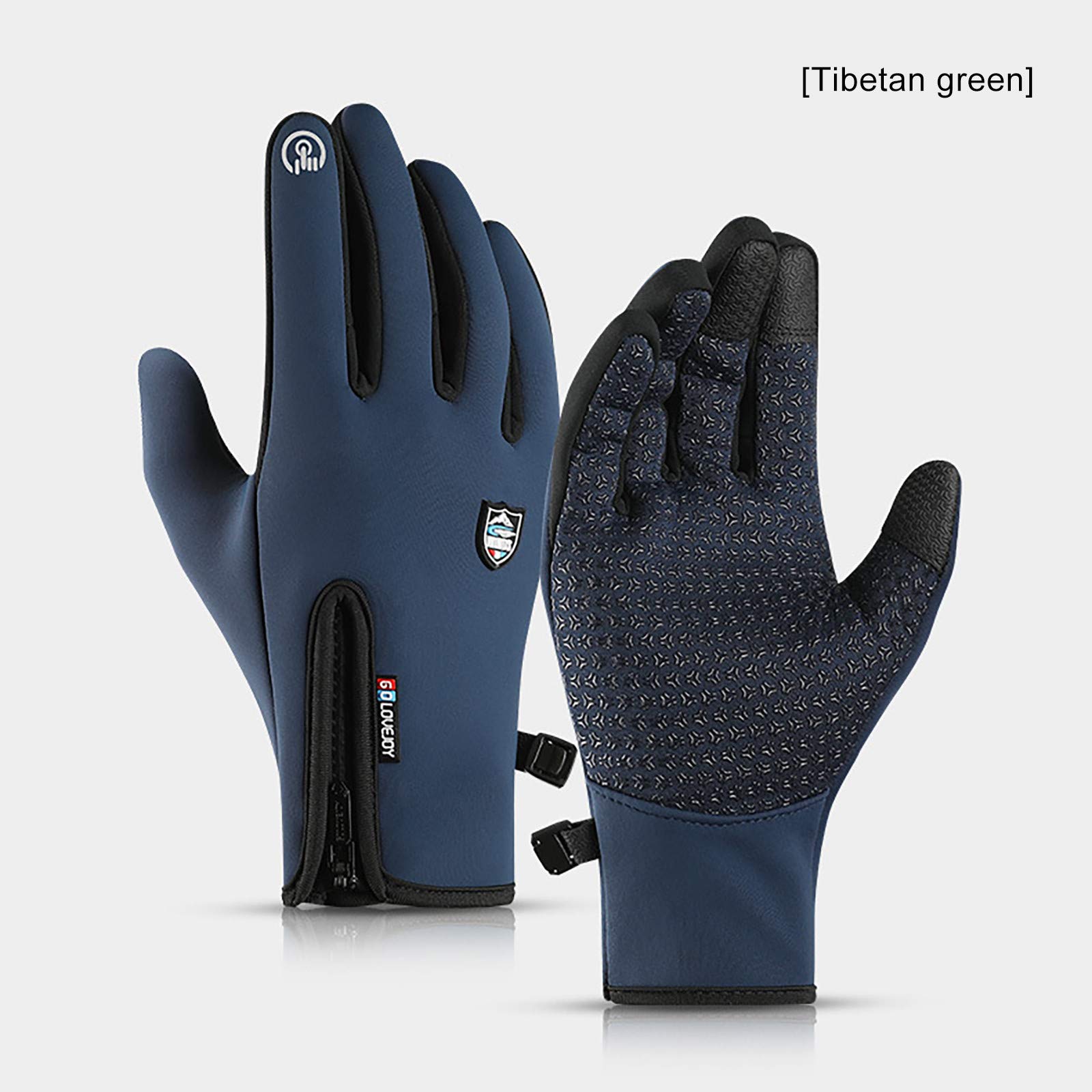 MAIMO Unisex Outdoor Waterproof Windbreak Gloves Winter Screen Plus Crampons Ice Cleats for Shoes and Hiking Boots
