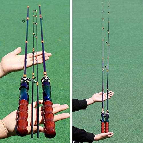 LHLLHL Colorful Carbon Ul Spinning Rod 1.68m 3-7g Ultralight Casting Rod Light Lure Fishing Rod Solid Tips Pole ( Color : Casting Rod )