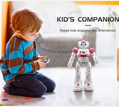 WEECOC RC Robot Toys Gesture Sensing Smart Robot Toy for Girls Can Singing Dancing Speaking Christmas Birthday Gift (Pink)