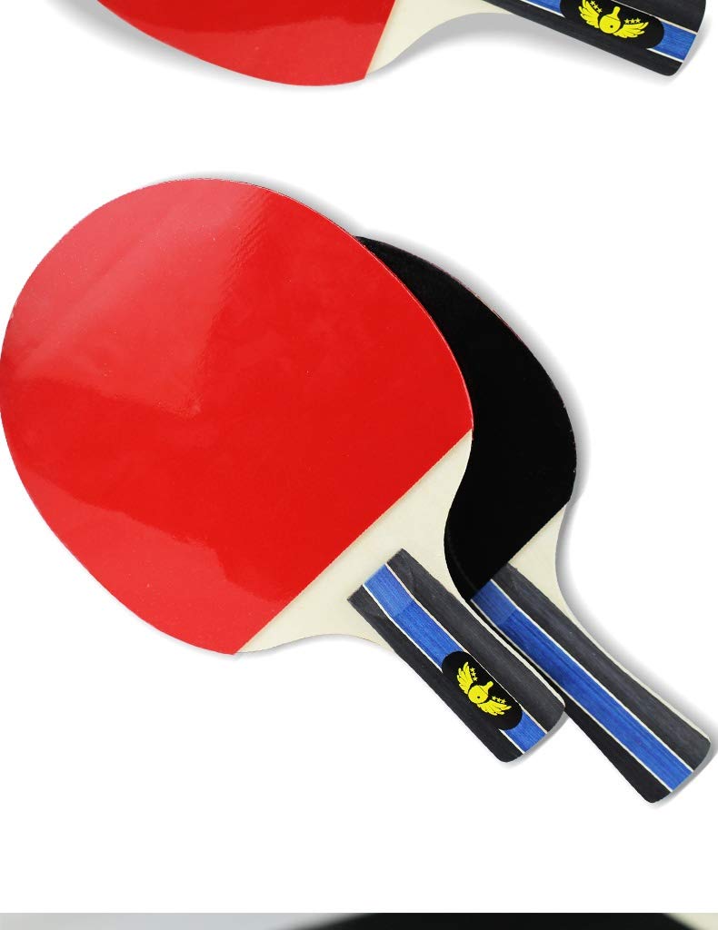 Hewen-Ping Pong Set Beginner Durable Table Tennis Racket Ping Pong Bat Ping Pong Bat Set with 2 Rackets, 3 Balls Table Tennis Bat (Size : Short)